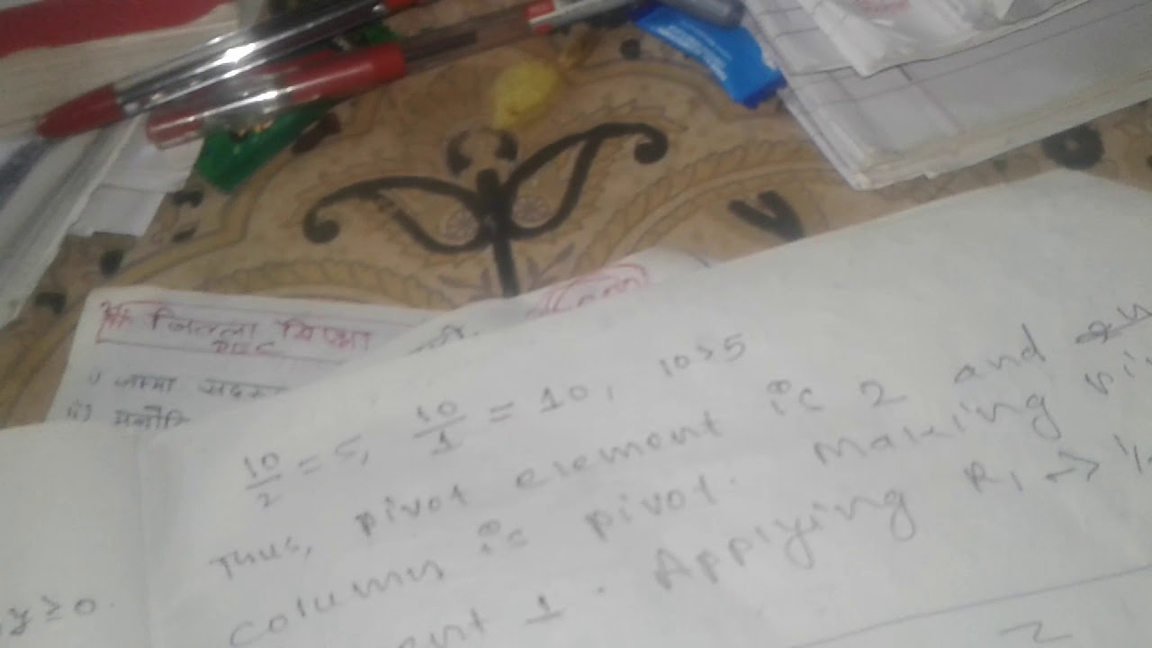 Basic mathematics / class 12/ simplex method by Ishwor Shrestha - YouTube