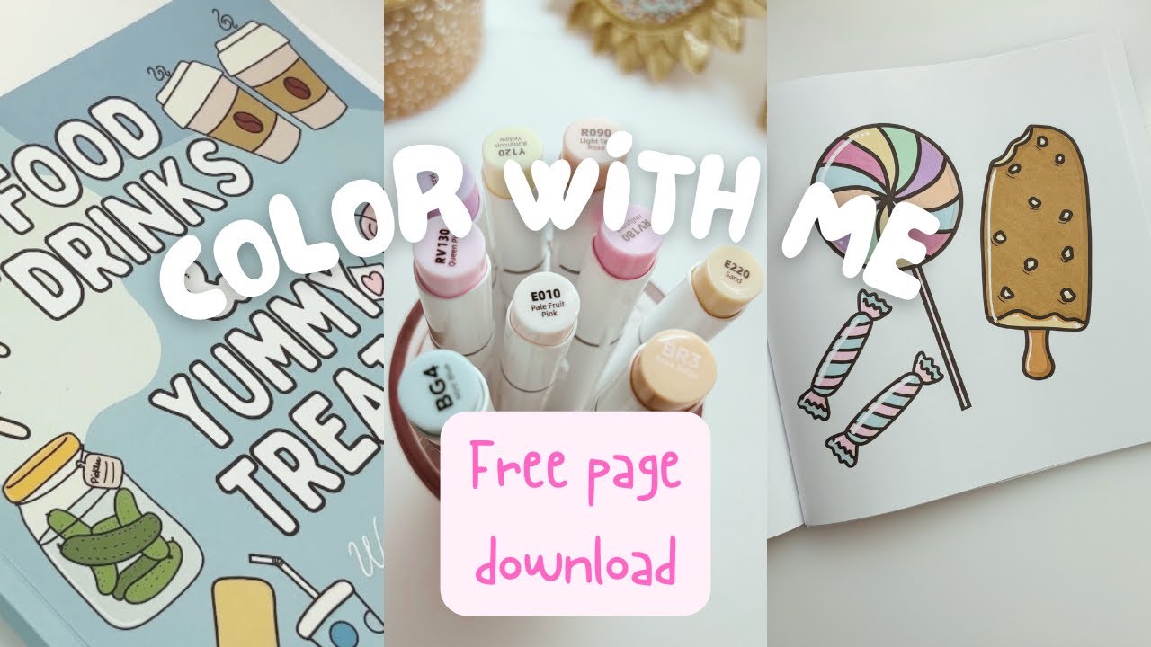 ASMR Color with me | Bold & Easy page for adults | free download | no ...