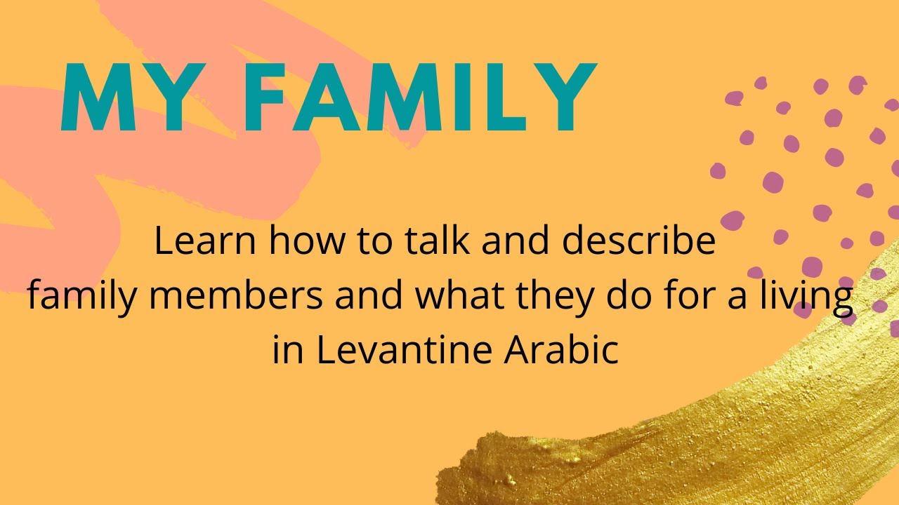 Learn how to talk and describe family members and what they do for a ...
