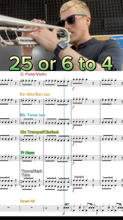25 or 6 to 4 sheet music - YouTube