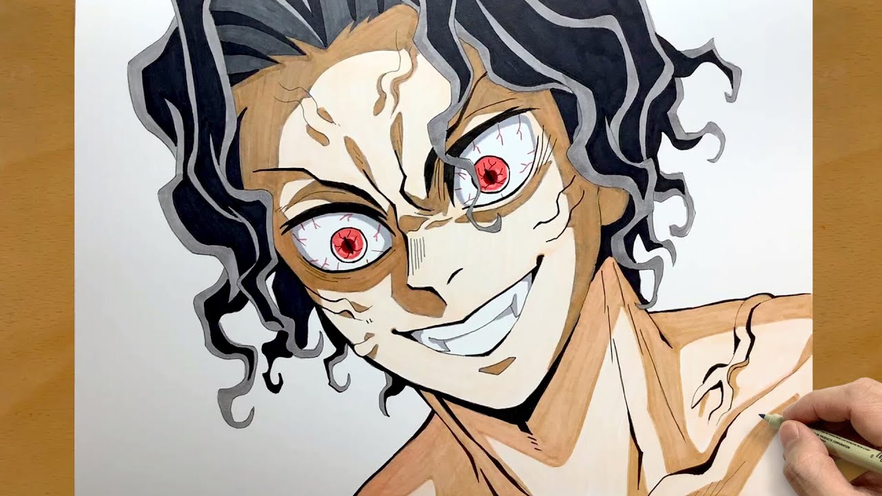 How to draw Muzan Kibutsuji from Demon Slayer | step by step | Easy to ...