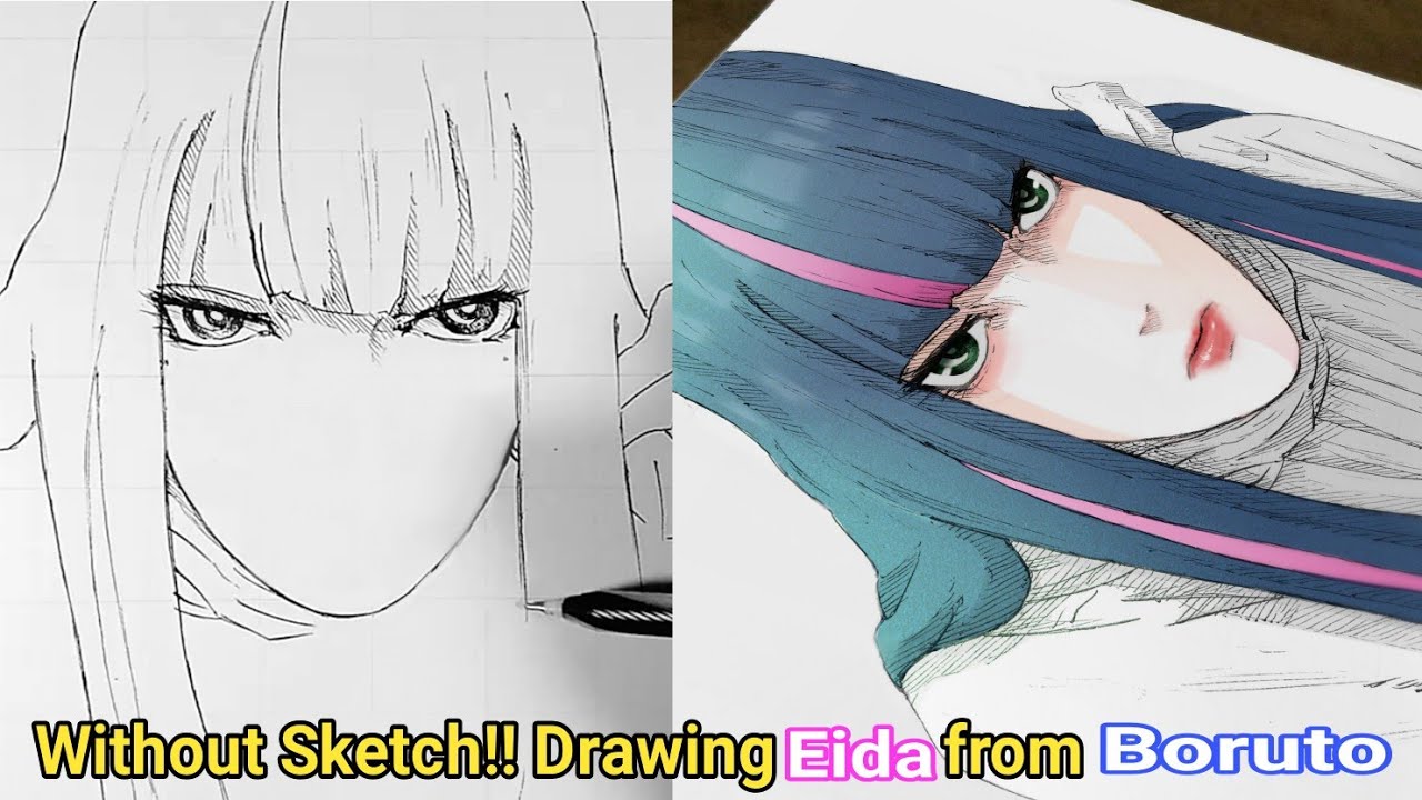 How to Draw Anime Girl Easy | Drawing EIDA from BORUTO - YouTube