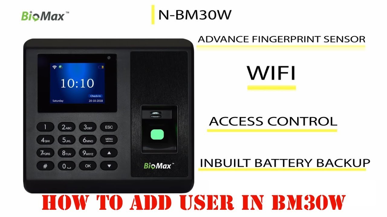Unboxing Biomax BM30W & How to add user in biomax time & Attendance ...