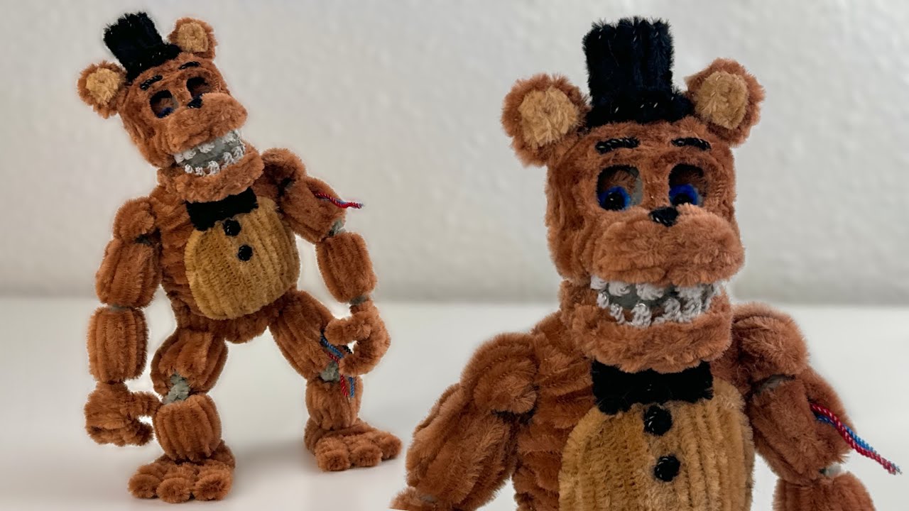 How to Make a Mini Withered Freddy Pipe Cleaner Figure | Full Tutorial ...