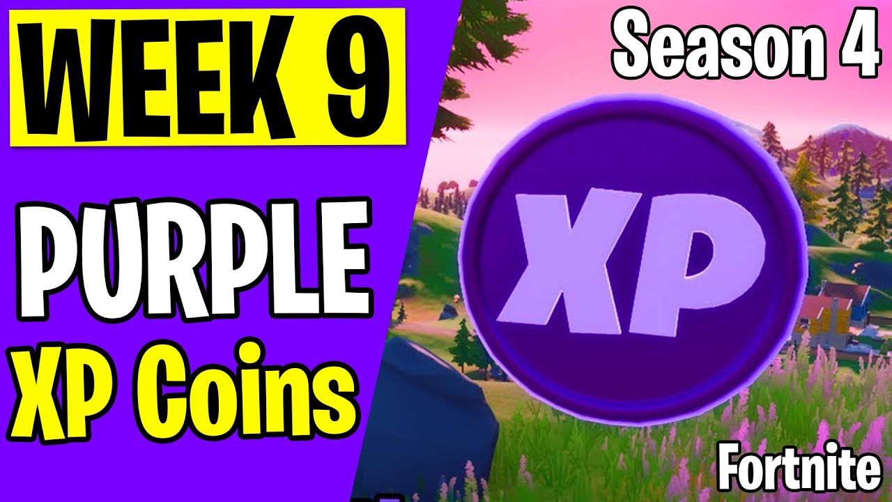 WEEK 9 - Purple XP Coins Locations! (20,000 XP) - Season 4 - YouTube