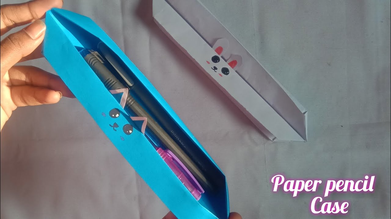 DIY paper pencil case - YouTube