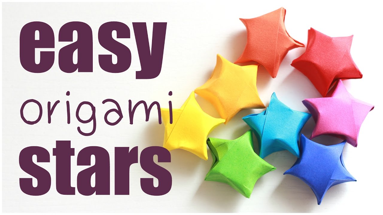 Easy ORIGAMI stars | DIY photo props - YouTube