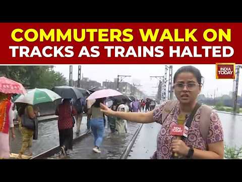 Vasai-Virar Rain: Train Services Halted, Commuters Walk On Tracks | India Today Ground Report