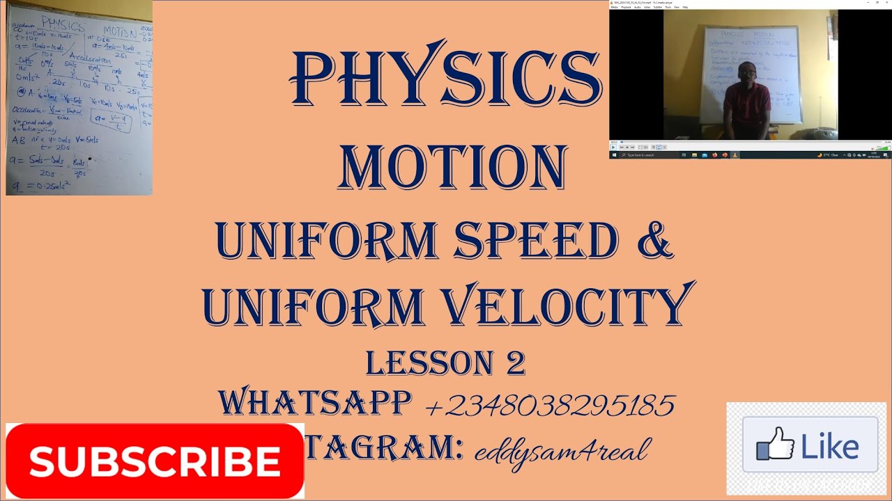 Motion: Uniform Speed and Uniform Velocity // Lesson 2 - YouTube