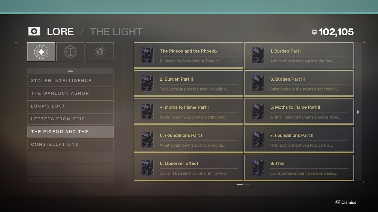 Destiny 2: Corridors of Time - All 19 Lore Tab Entry Codes - YouTube