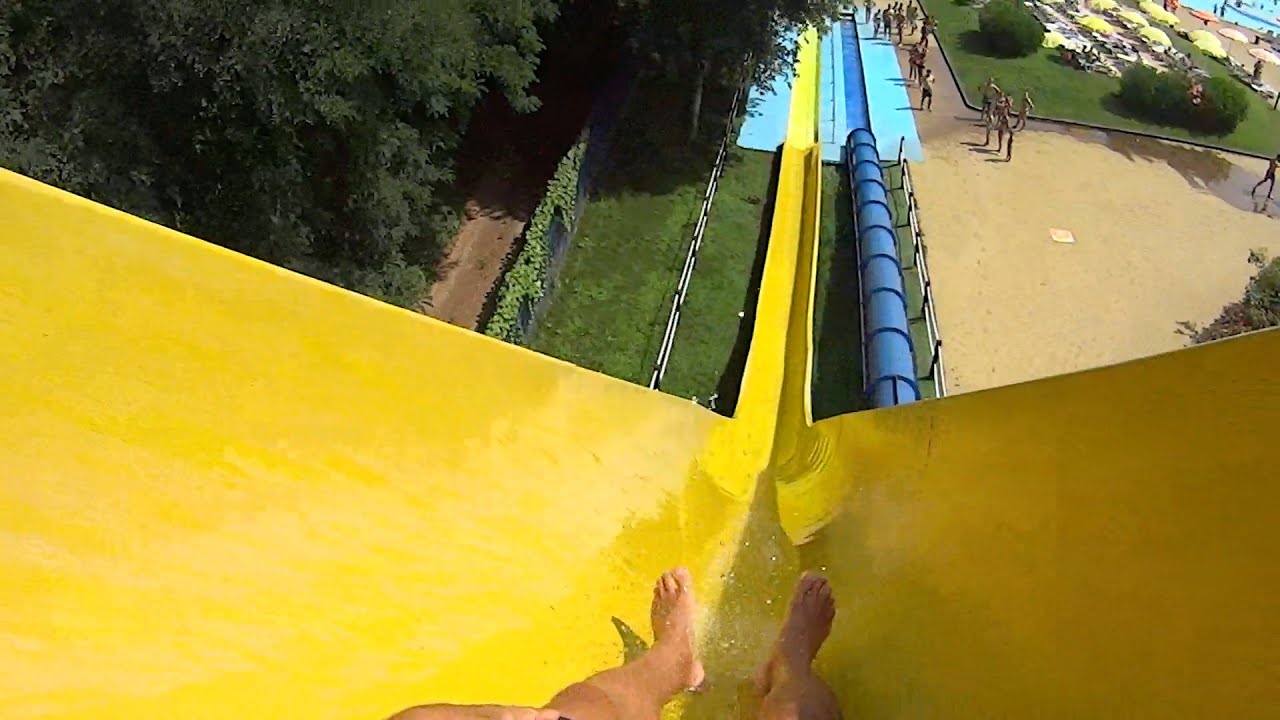 Super Kamikaze Water Slide at Ondaland Acquapark - YouTube