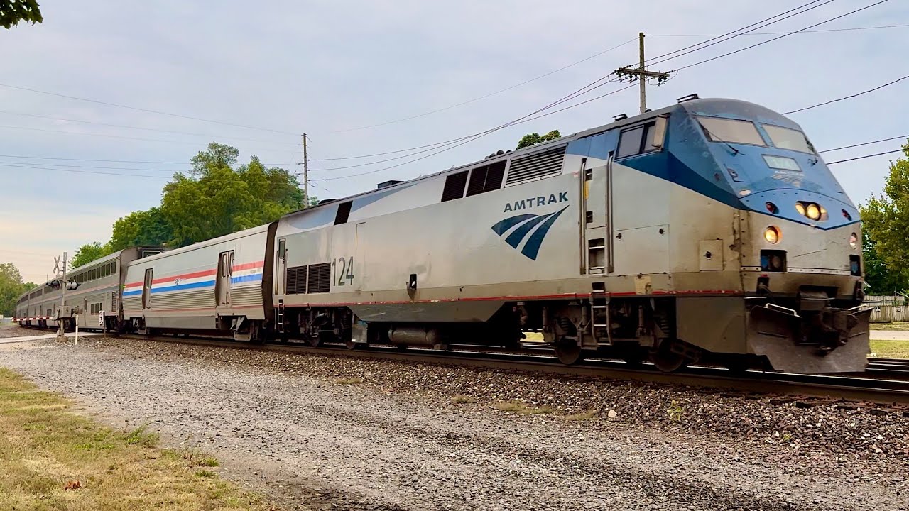 Amtrak, 29, Capitol Limited, Westbound, Goshen, IN, 8/15/2024 - YouTube