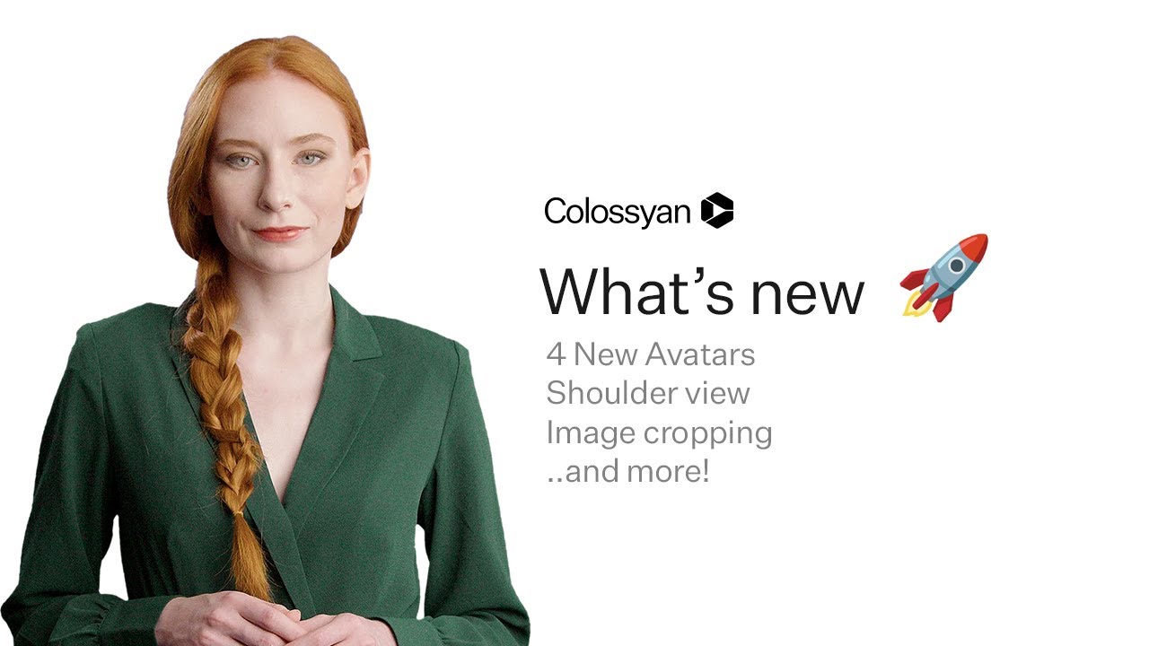 Colossyan: New Avatars, Shoulder View, Image Crop - YouTube