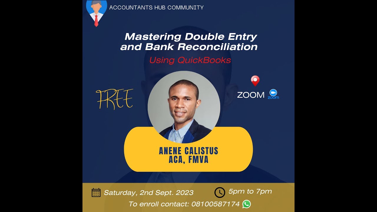 Double entry and bank reconciliation using Quickbooks - YouTube