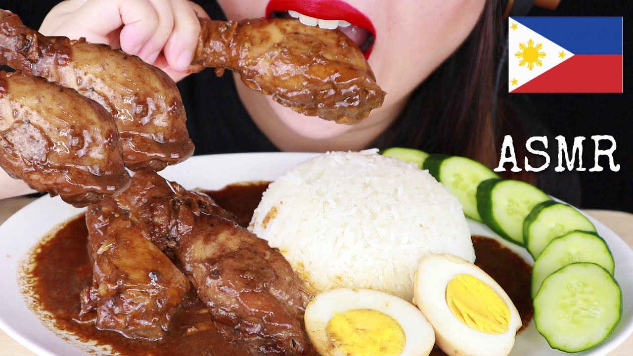 ASMR FILIPINO ADOBO CHICKEN MUKBANG | FOODIELICIOUS ASMR | MUKBANG ...