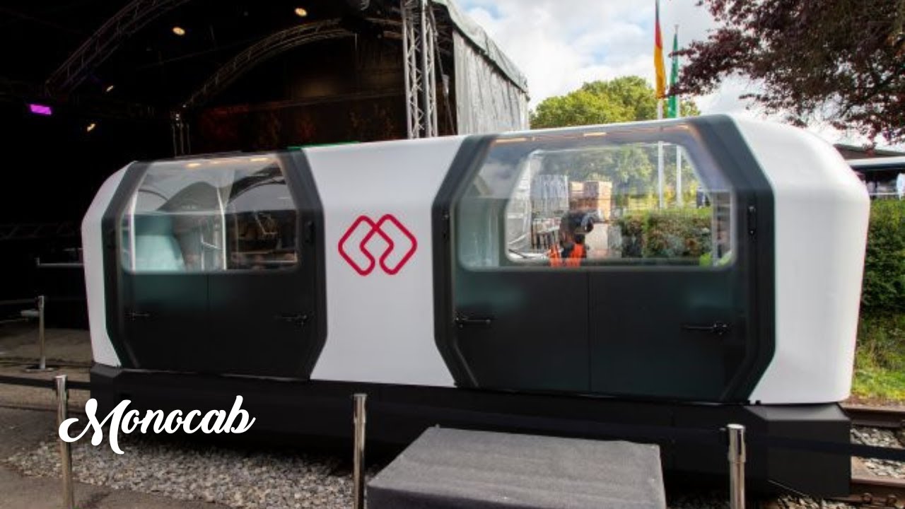 Monocab - Compact Autonomous Monorail Vehicle - YouTube
