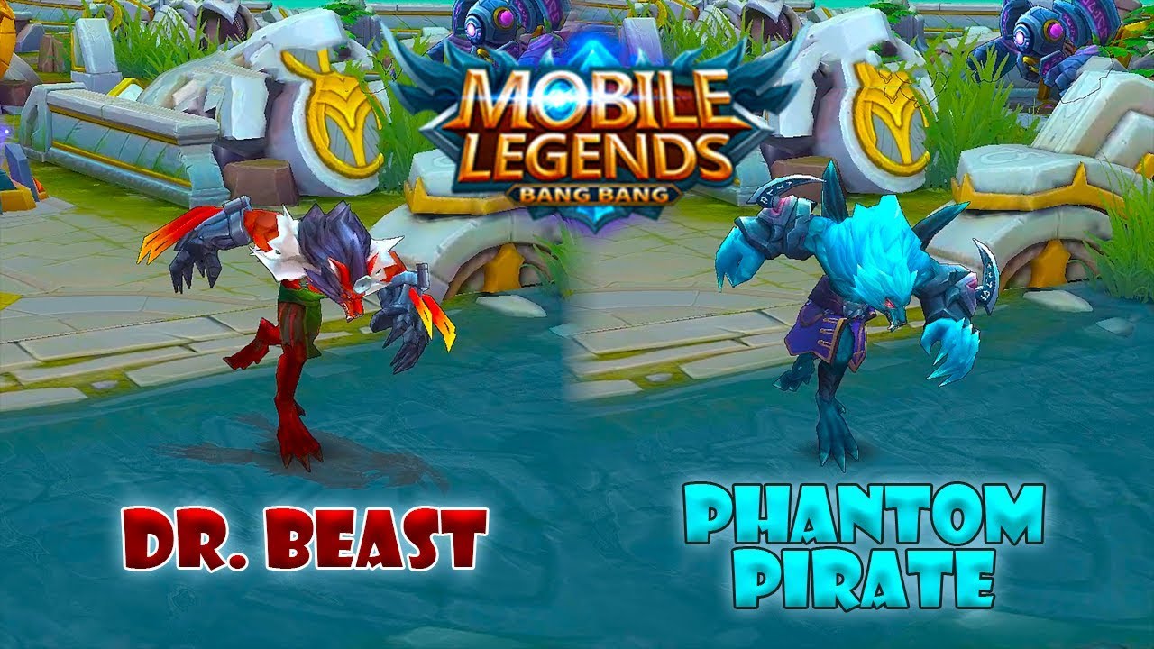 Roger | Dr Beast Epic Skin VS Phantom Pirate Epic Skin | Mobile Legends ...