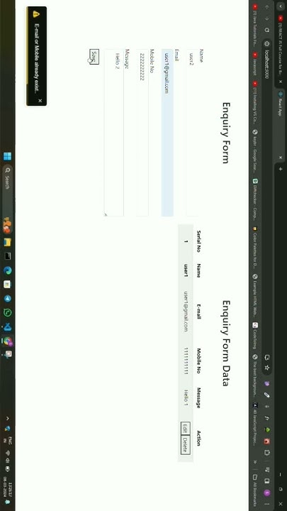 New React.js enquiry form! 🚀 featuring CRUD operations. #ReactJS # ...