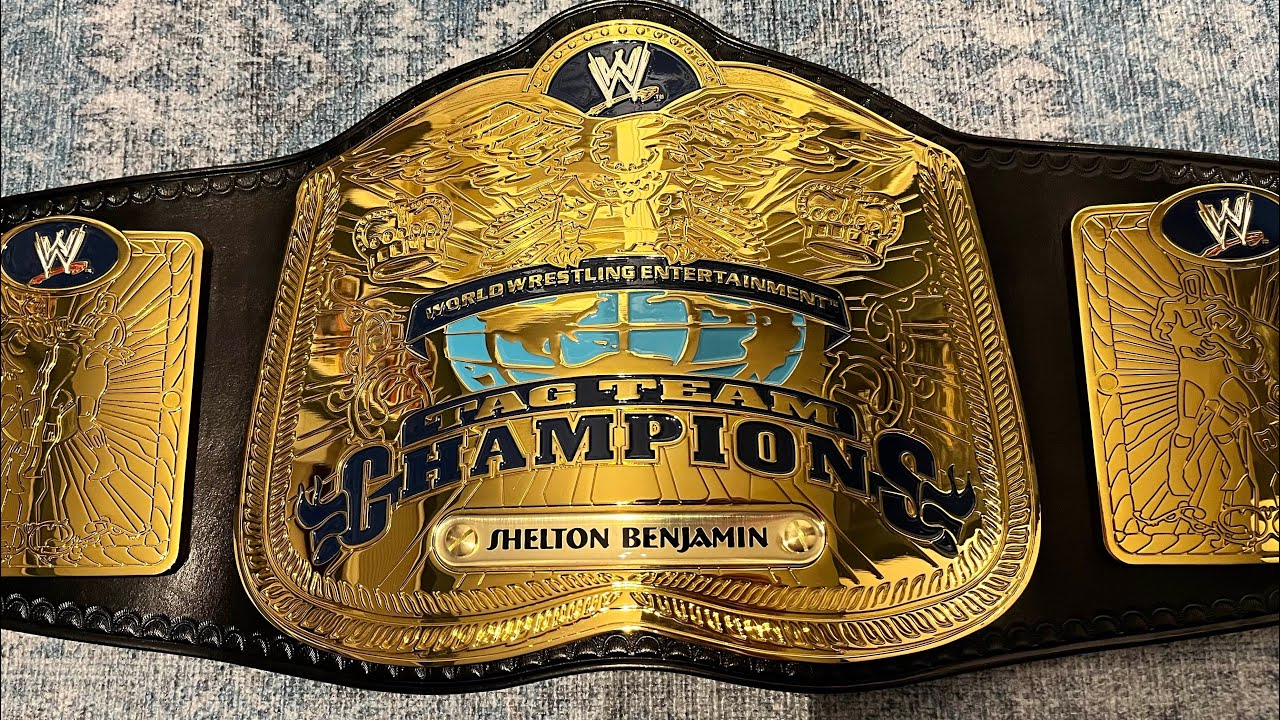 WWE Ruthless Aggression Smackdown Tag Replica Belt Releather & Repaint ...