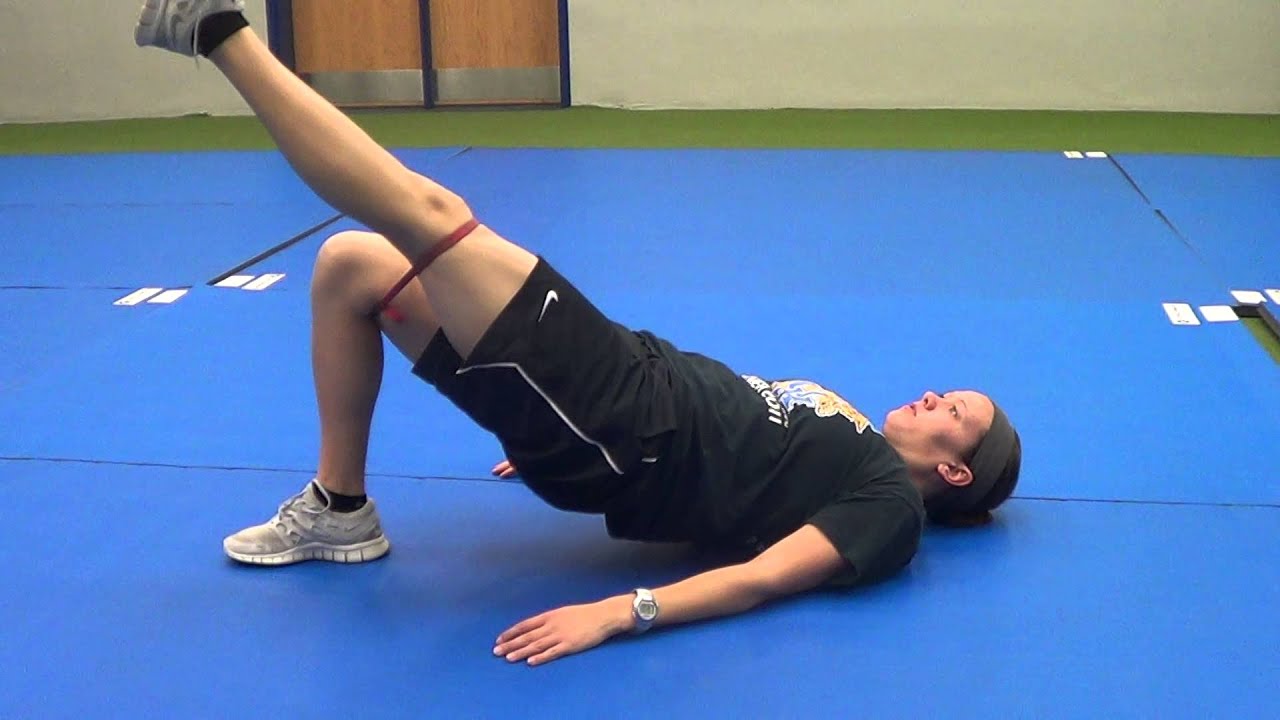 Band SL Glute Bridge - YouTube