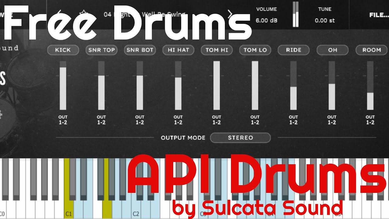 Free Drums - API Drums by Sulcata Sound (No Talking) - YouTube