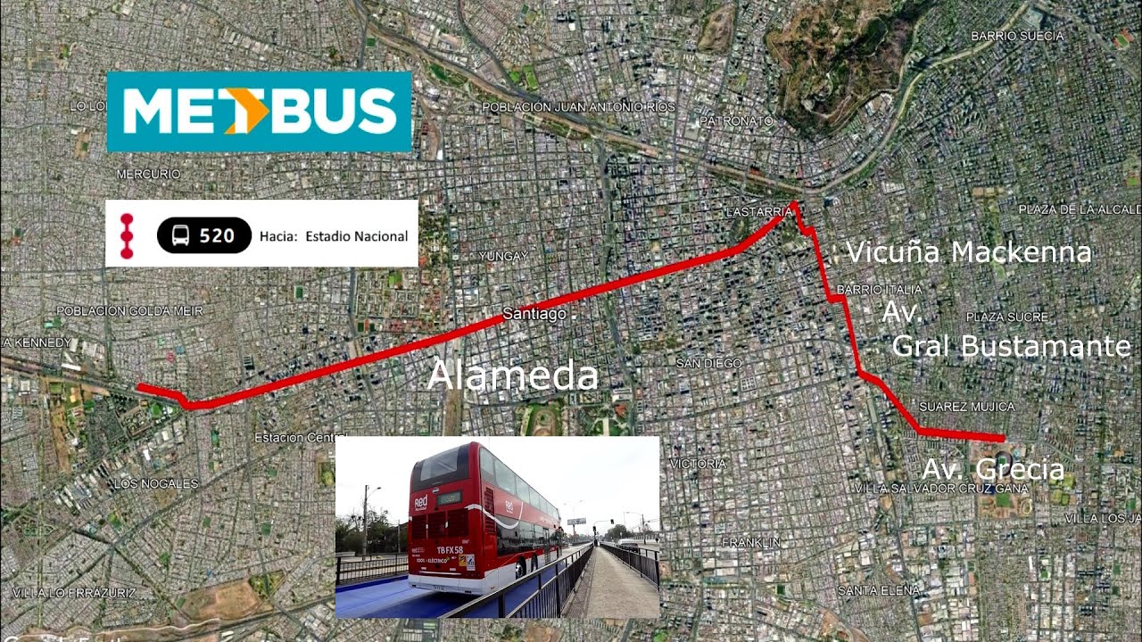 [Metbus] Linea 520 - (M) Pajaritos Est. Nacional - YouTube