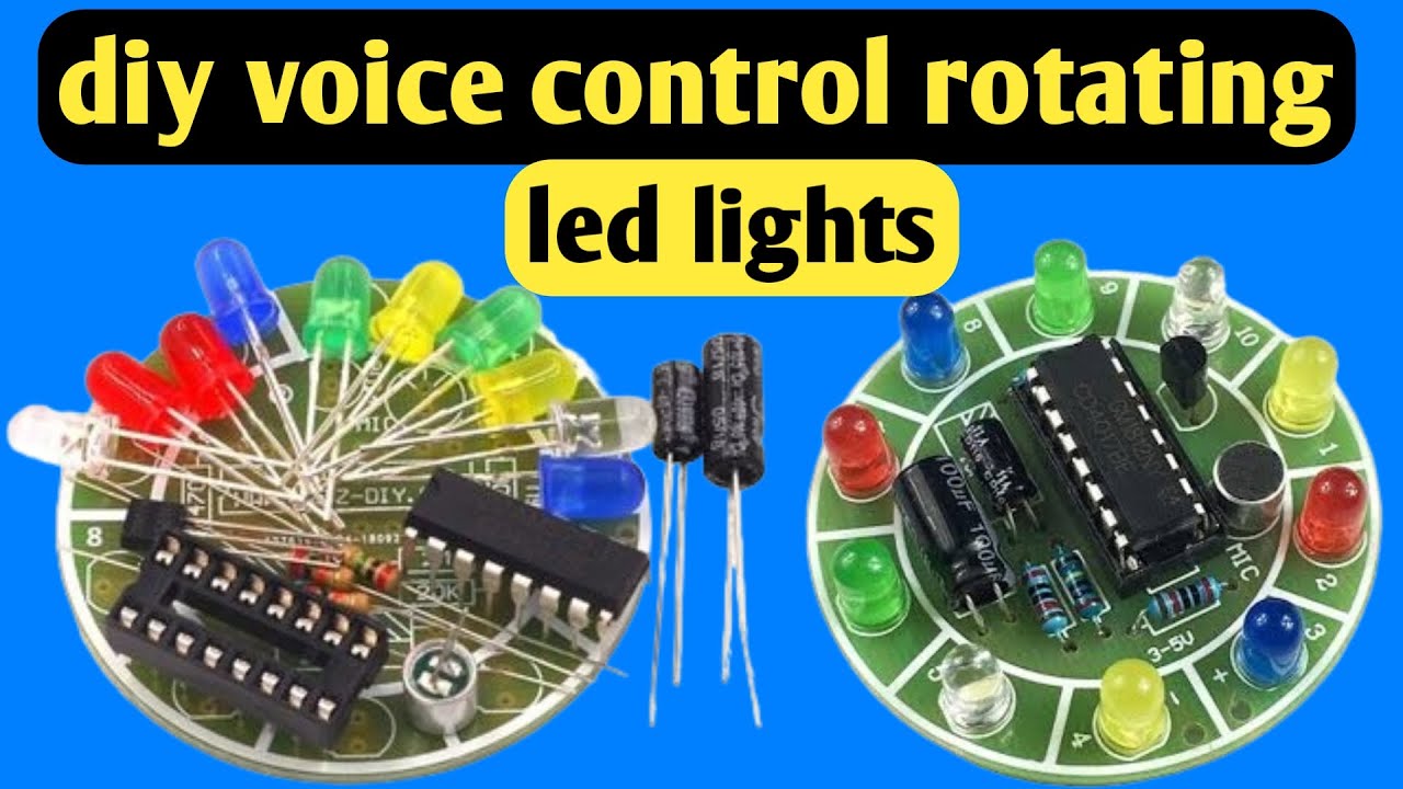 colourful voice control rotating LED light | rgb sound controlled ...