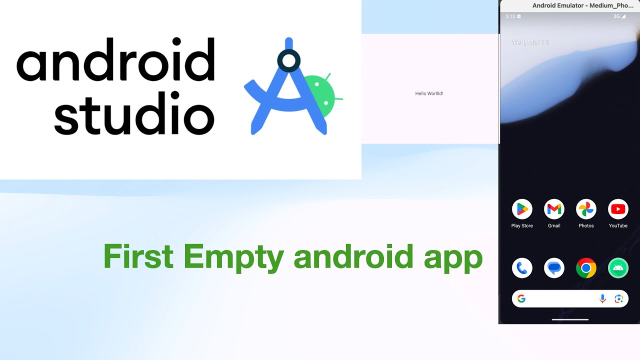 First Basic Empty android app - YouTube