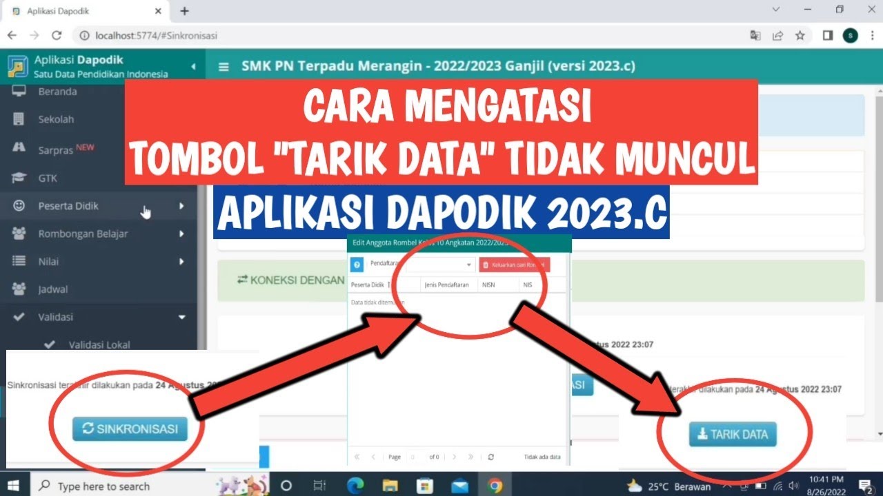 CARA MENGATASI TOMBOL "TARIK DATA" YANG TIDAK MUNCUL DI AKUN OPERATOR ...