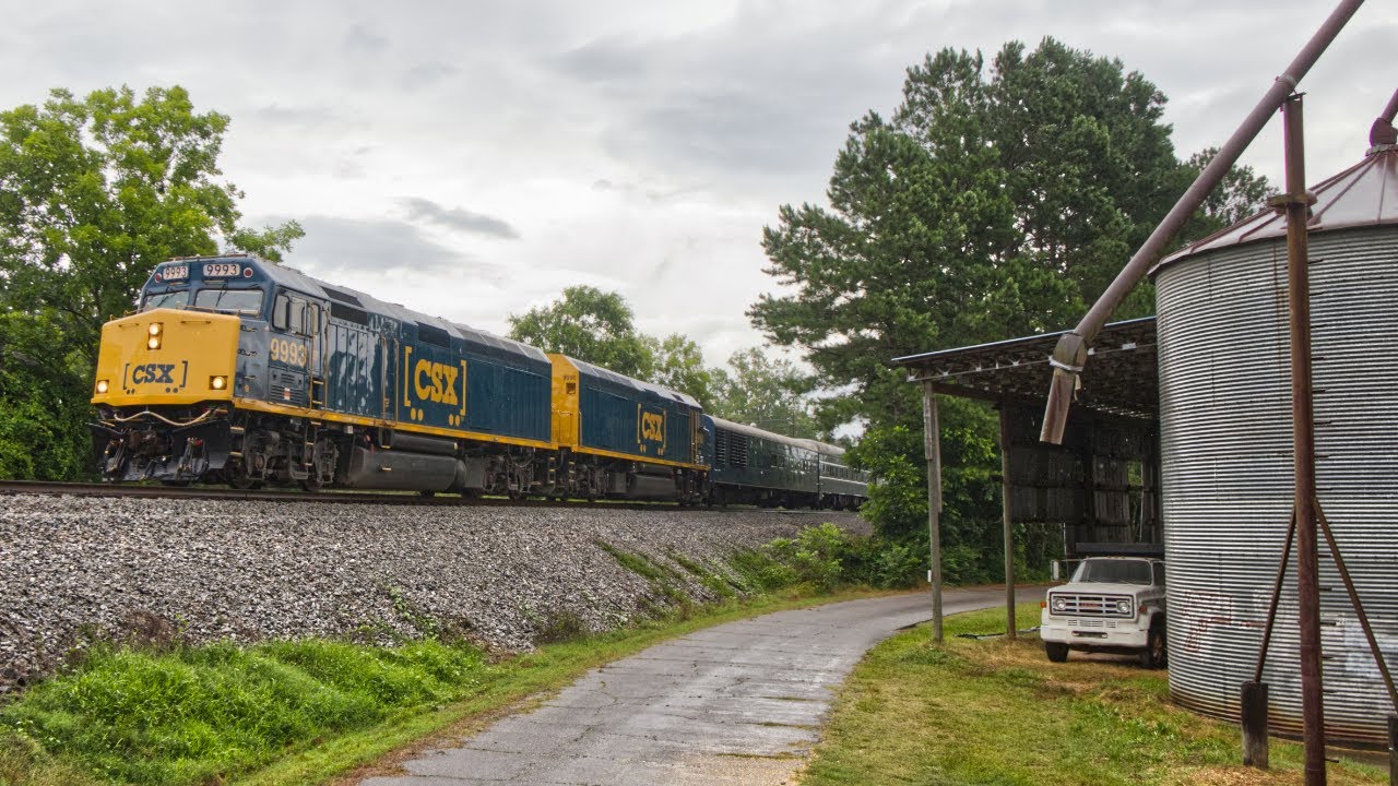 CSX Office Car Special P918 Southbound at Haralson, Ga [4K] - YouTube