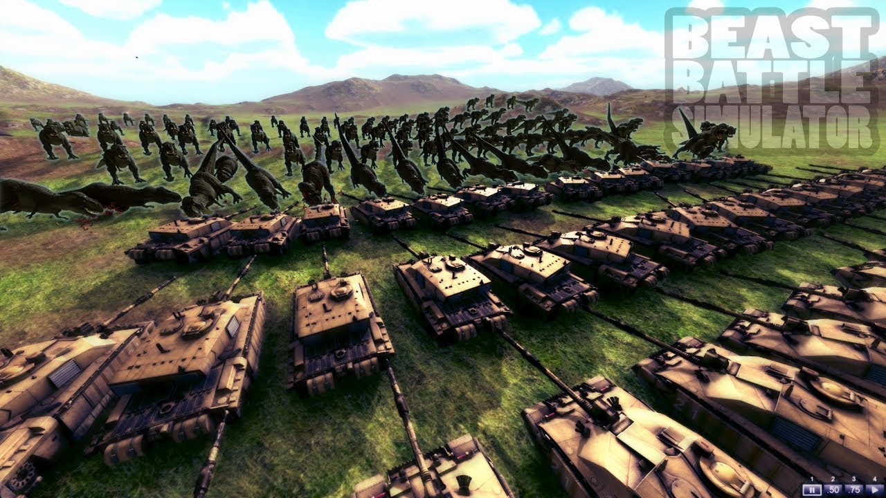 Can A T Rex Destroy A Military Tank - Beast Battle Simulator - YouTube