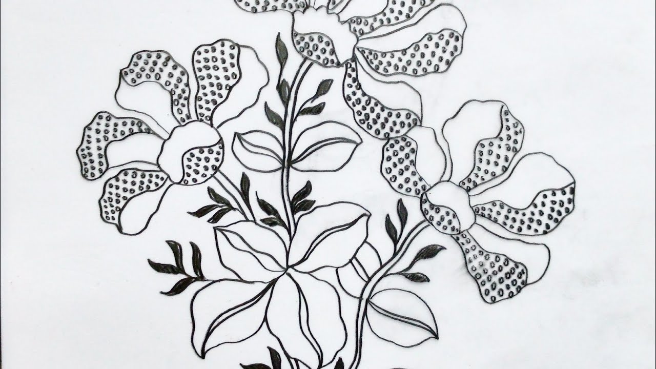 Tracing Flowers Pattern