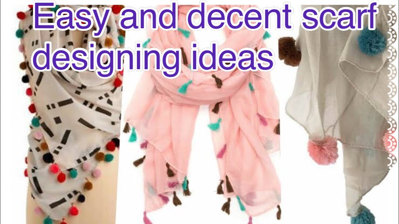 Scarf designs ideas | stylish and beautiful | very easy designing ...