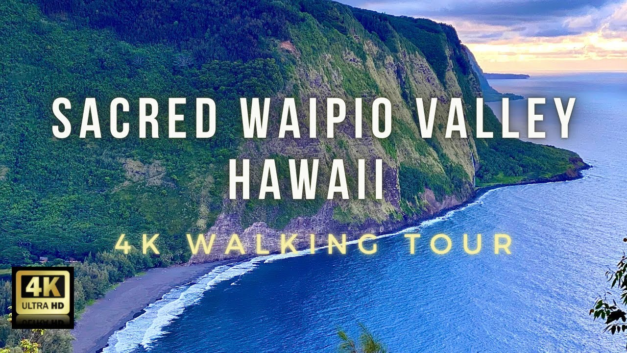 BLACK SAND BEACH!!Sacred Waipio Valley, Big Island of Hawaii- 4K ...