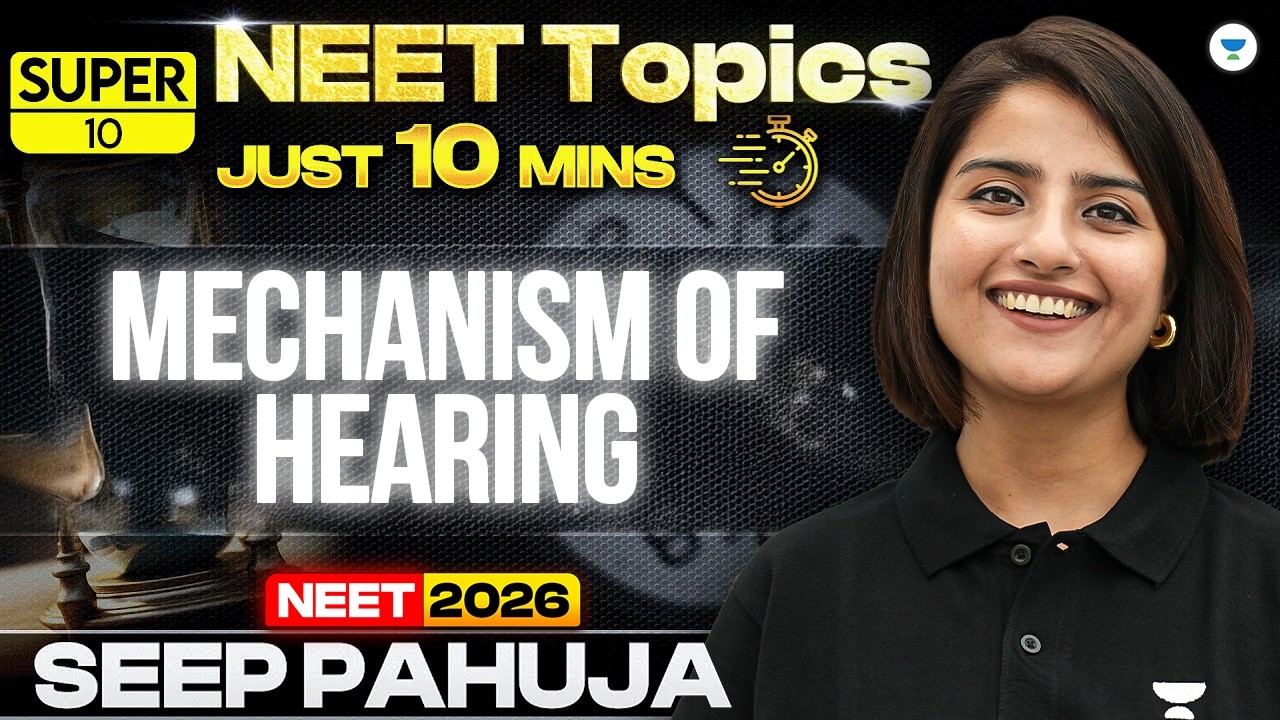 Super 10 | Mechanism of Hearing | Neural Control and Coordination ...