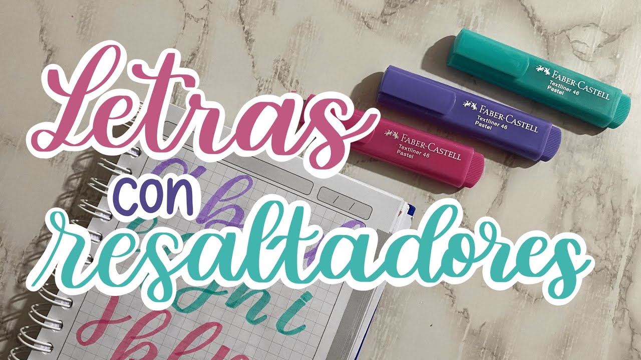 Caligrafía con resaltadores - YouTube
