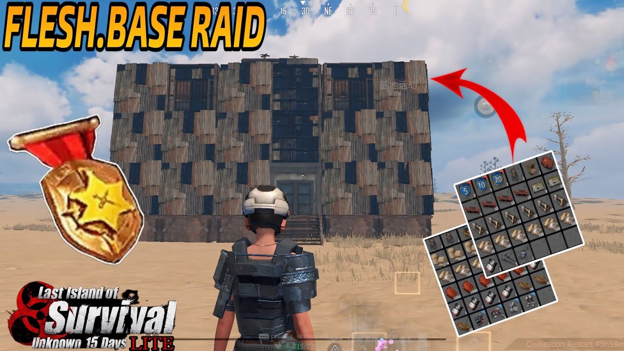 Flesh Enemy Base Raid Ezz Raid \\ Last Island Of Survival Lite Game ...