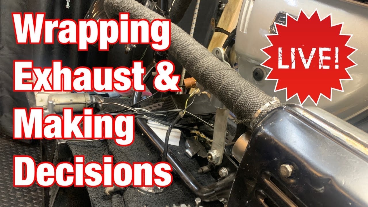 Wrap Motorcycle Exhaust on the Motorcycle Restoration LIVE Stream - YouTube