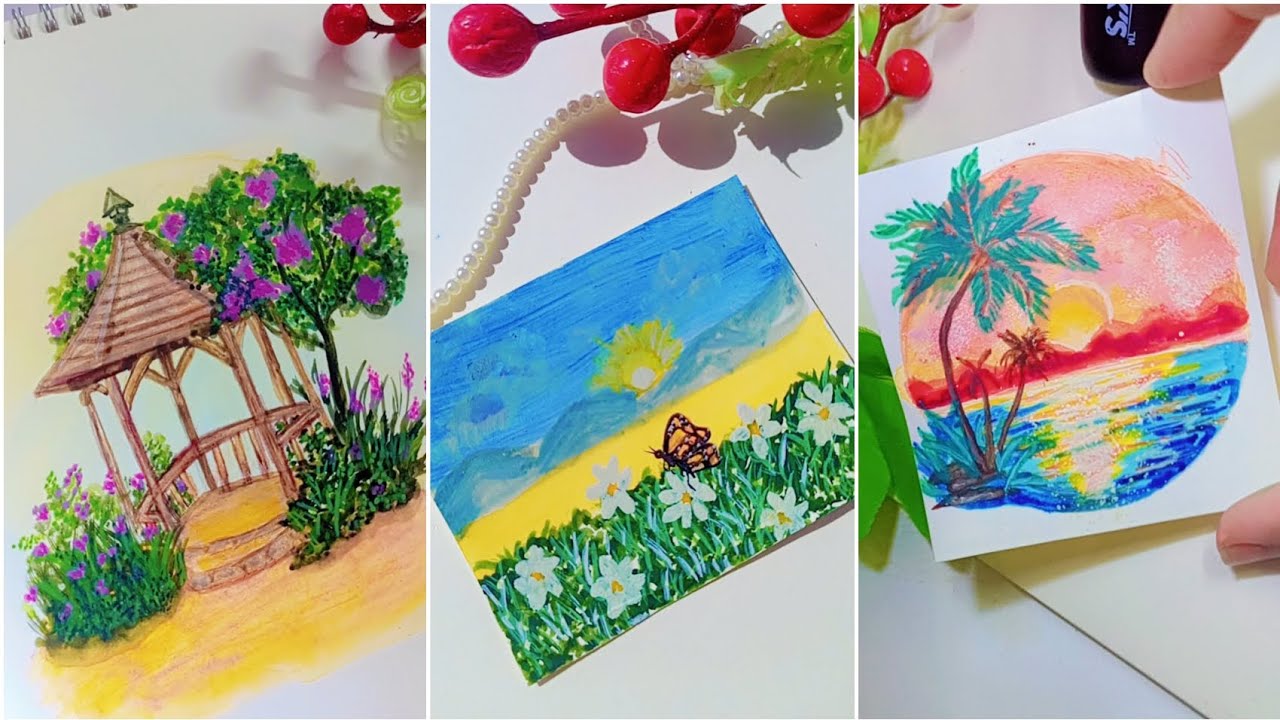 Acrylic Painting Ideas And Techniques|Painting Ideas For Beginners|Easy ...