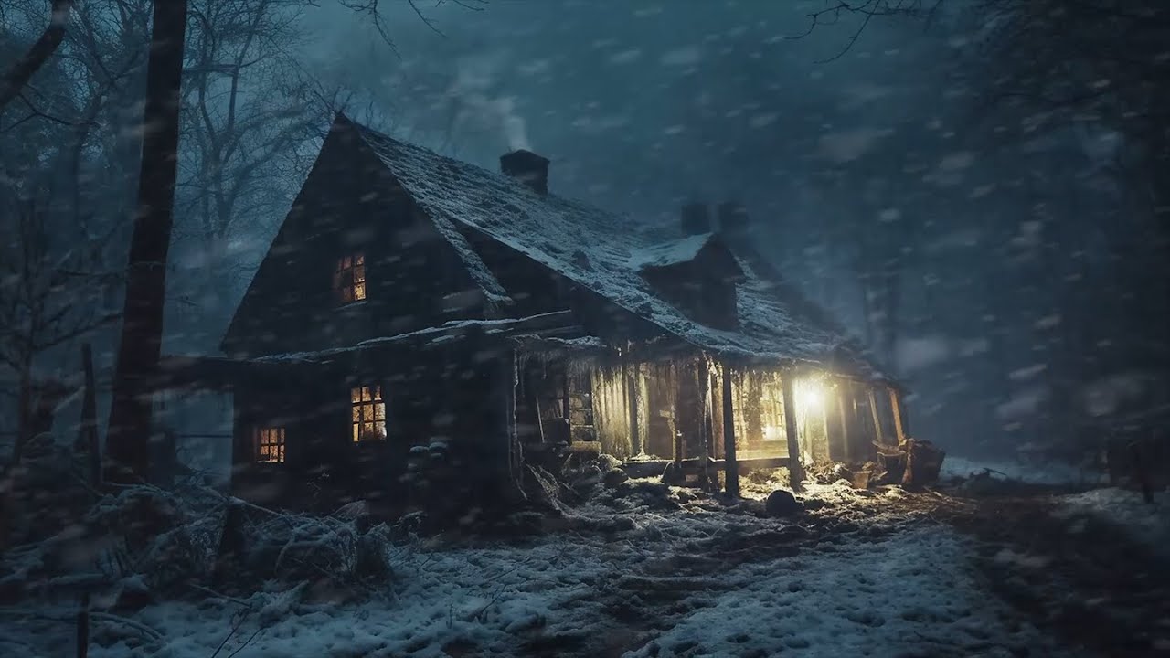 Freezing Blizzard Winter Storm | The small house seemed frozen in the ...
