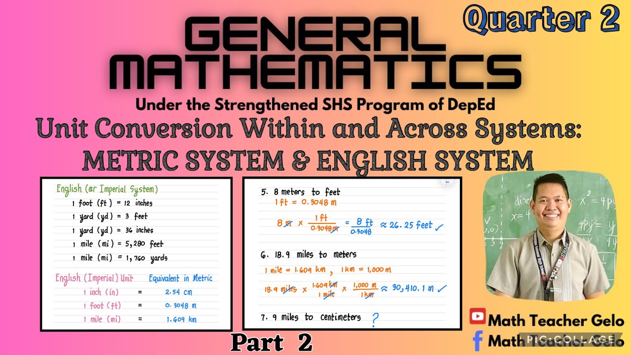 Grade 11-General Mathematics | UNIT CONVERSION: Metric and English ...