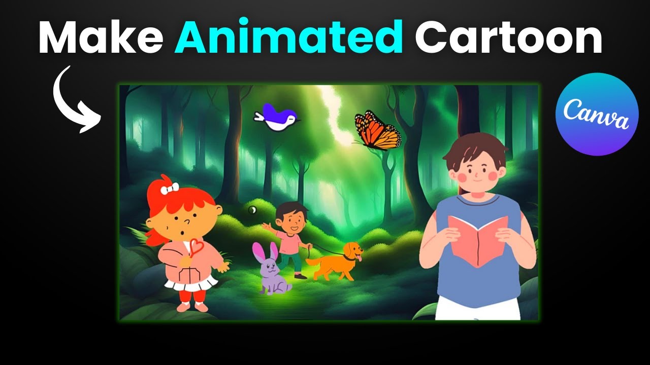How to Make Animated Cartoon Videos in Canva | Animation Tutorial in ...