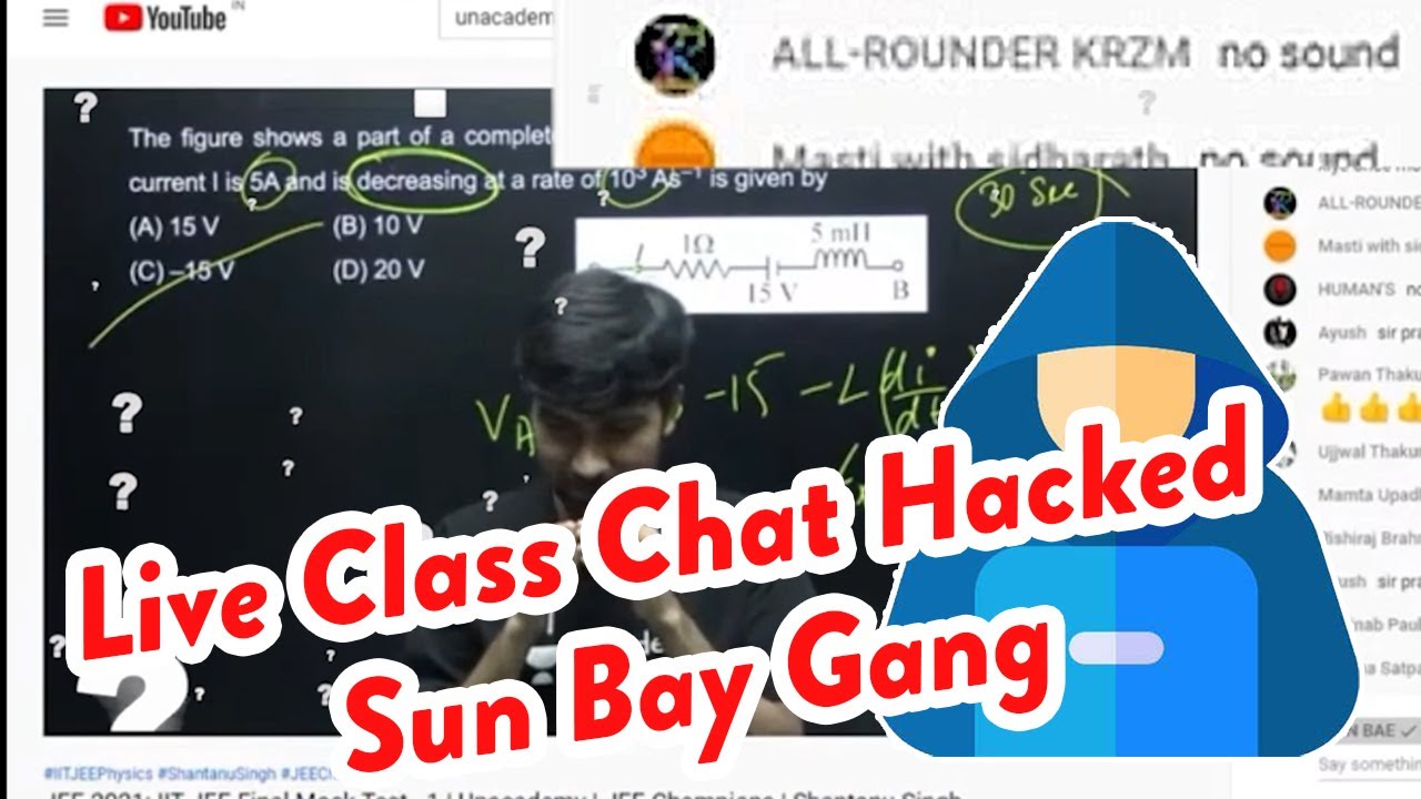 Live Class Chat Hacked Sun Bay Gang😥 - YouTube