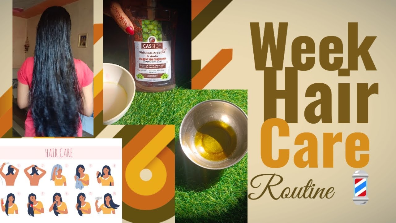 weekly hair care routine ️#haircareroutine #shortvideo #vlog @simmi7847 ...