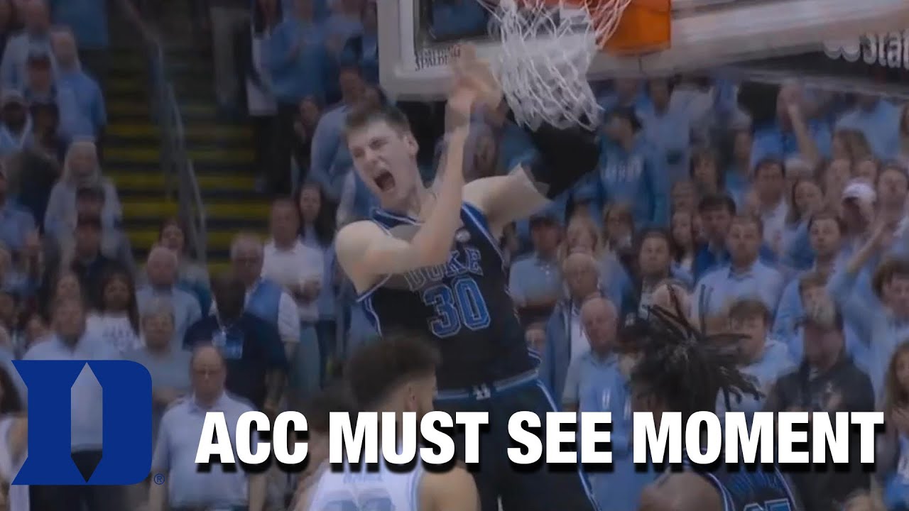Duke's Kyle Filipowski Fights Through Traffic For The Vicious Dunk ...