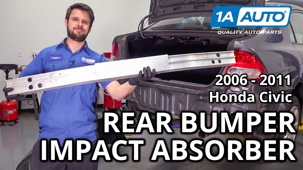 How to Replace Rear Bumper Impact Absorber 2006-2011 Honda Civic - YouTube