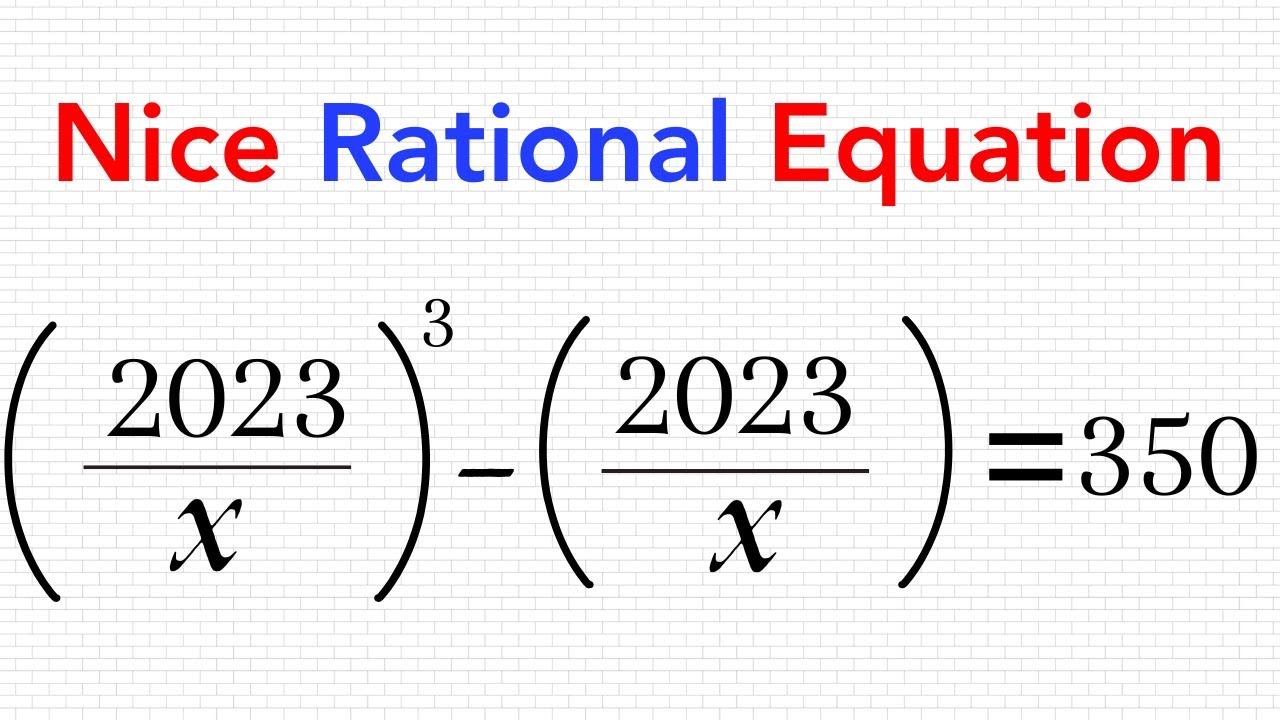 Nice Algebraic Olympiad Equation Challenge - YouTube
