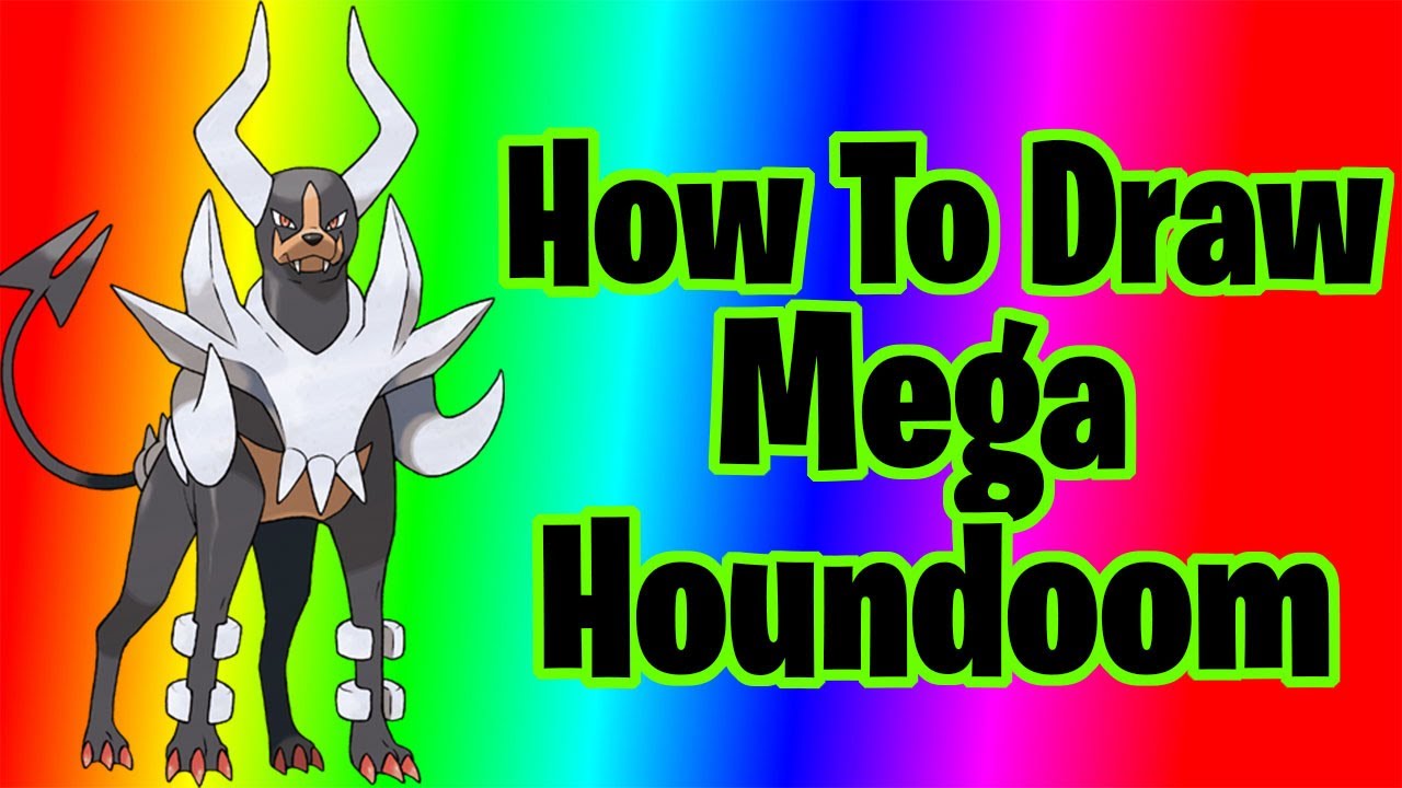 How To Draw Mega Houndoom From Pokemon - YouTube