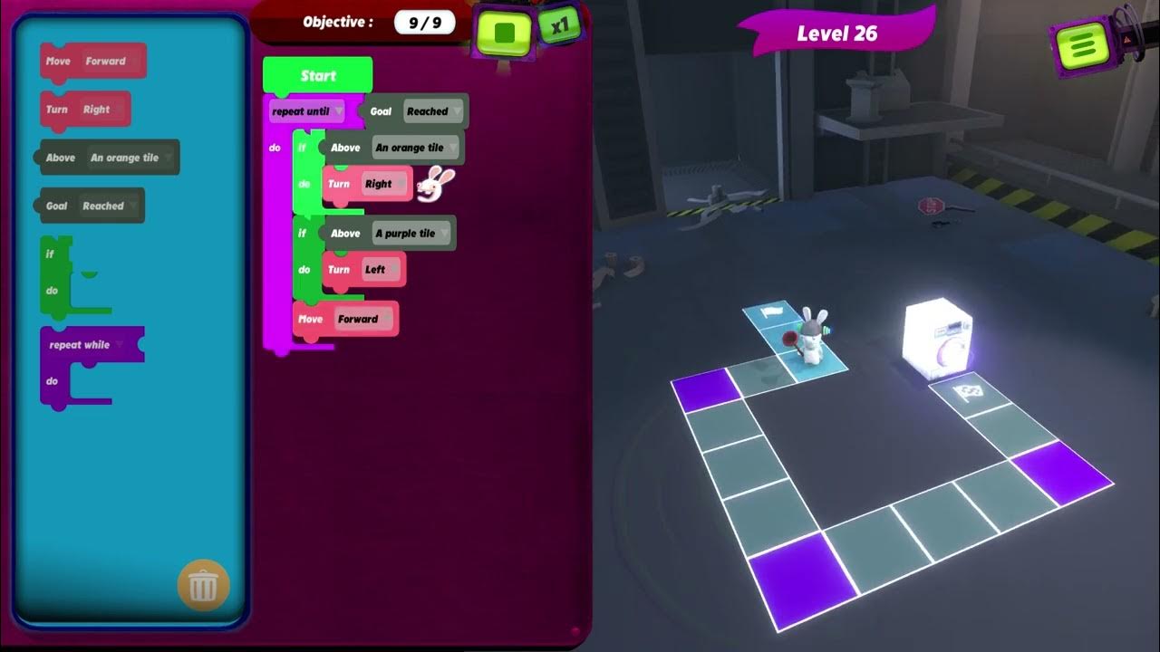 Rabbids Coding (PC) - Level 26 - YouTube