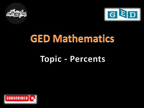 GED Mathematics(Percent Workbook Problems)(No.1 to 33) - YouTube